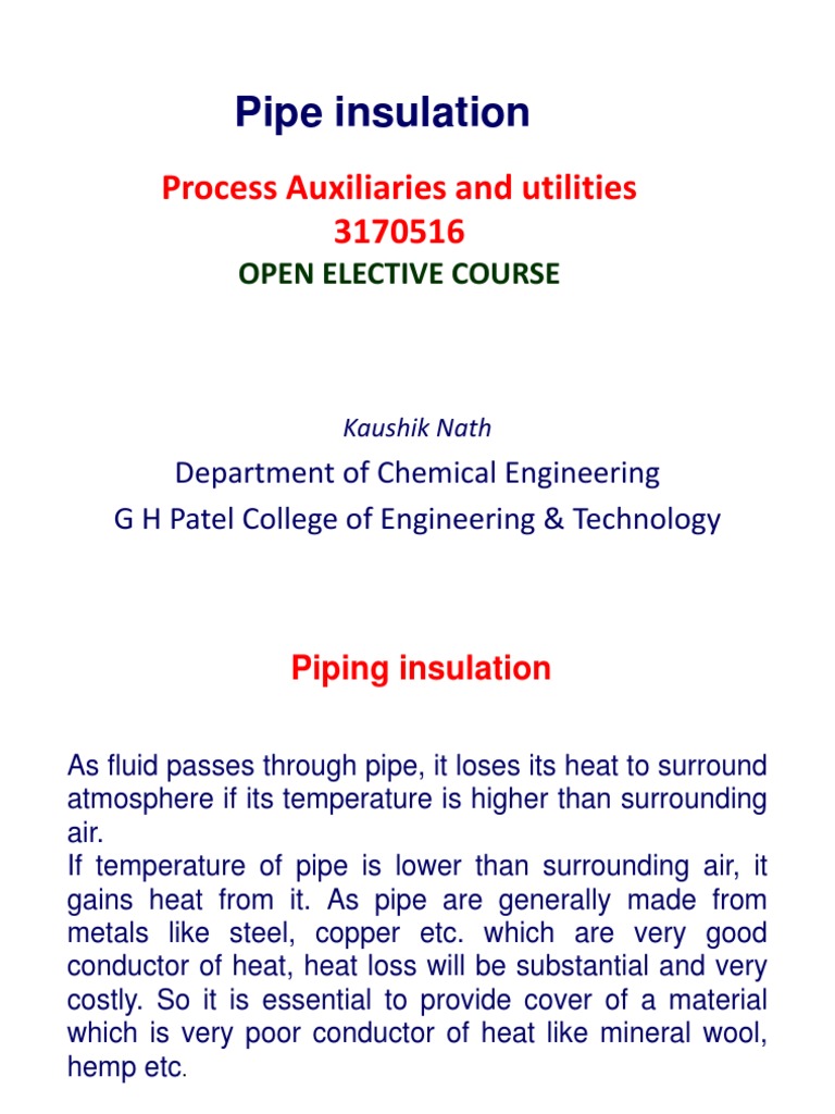 Pipe Insulation | PDF | Thermal Insulation | Fibers