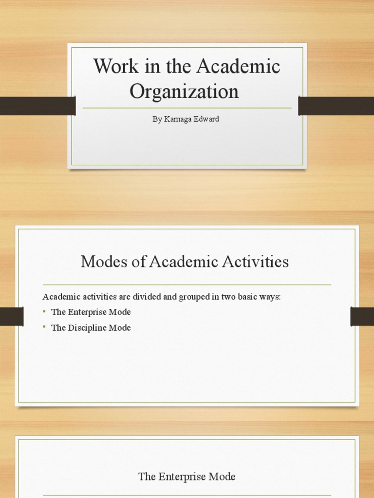 Understanding Academic Organization Modes | PDF | University | Higher ...