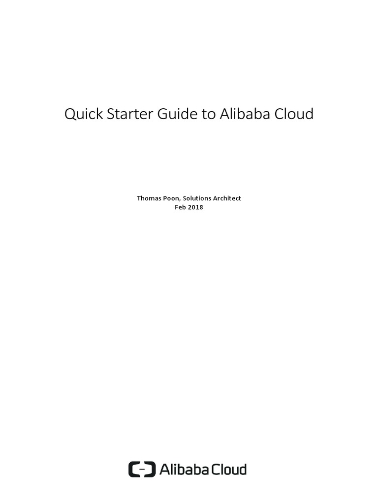 How To - Quick Start Guide To Alibaba Cloud | PDF | Cloud Computing | World Wide Web