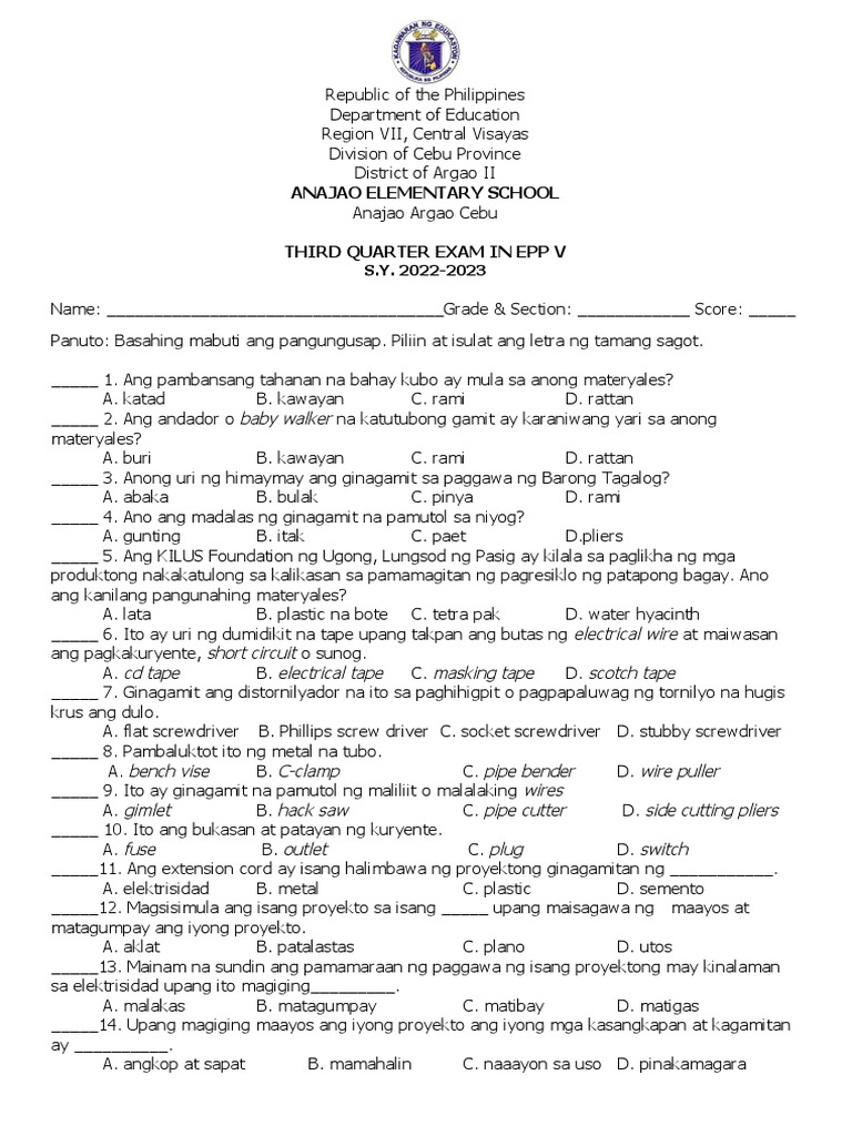 Q3 Periodical EPP | PDF