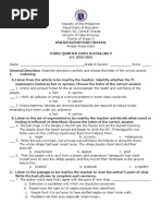 Diagnostic Test With Tos For English Grade 6 New Curriculum | PDF ...