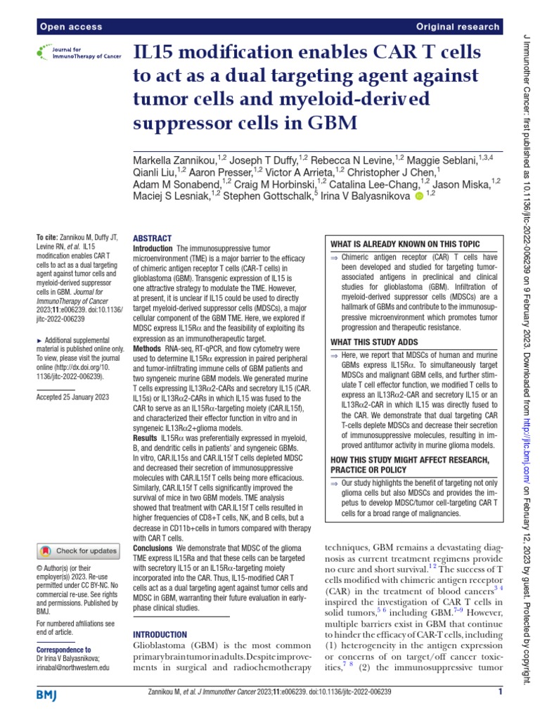 Paper 2 S W8 | PDF | T Cell | Glioma