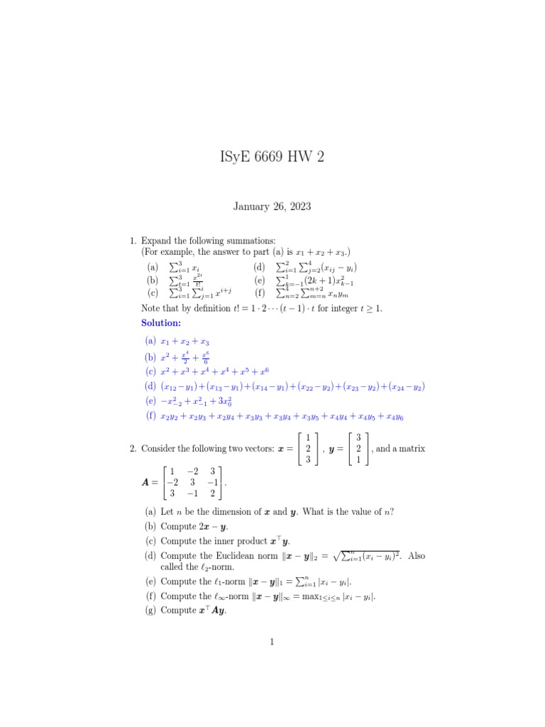 HW2 Sol | PDF