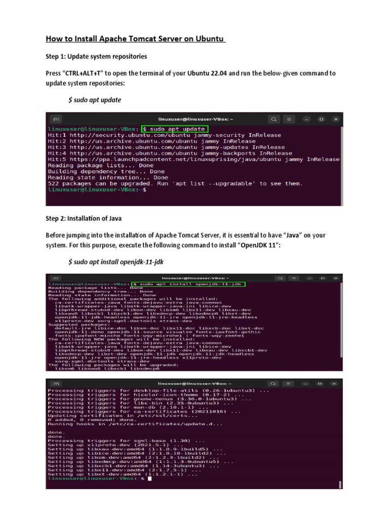 Apache Tomcat Installation | PDF | Software Repository | World Wide Web