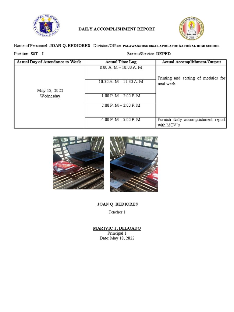 Accomplishment Report May | PDF