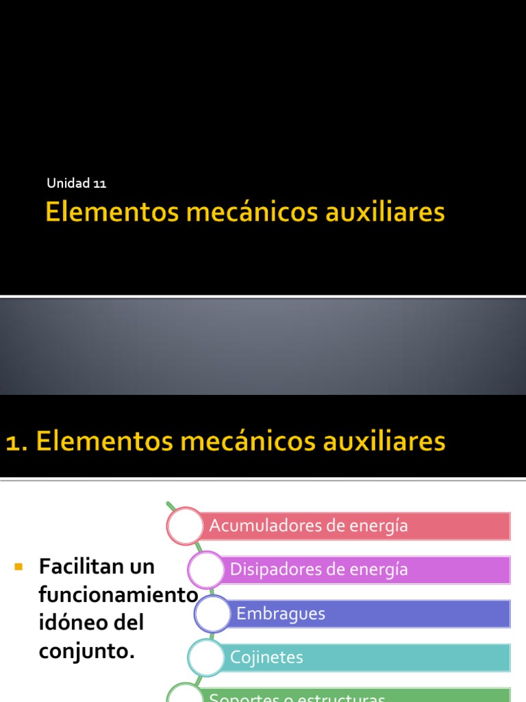 11 Elementos Mecanicos Auxiliares | PDF | Embrague | Rodamiento (Mecánico)