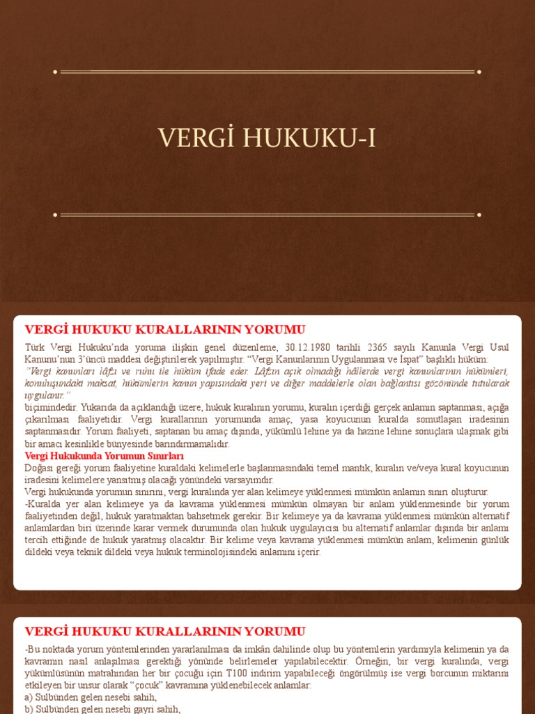 Vergi Hukuku-I | PDF