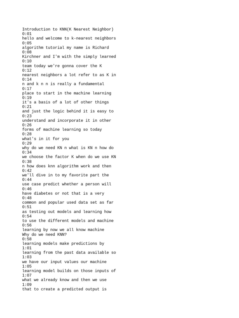Understanding The K Nearest Neighbors Algorithm A Step By Step Guide To Classification Using