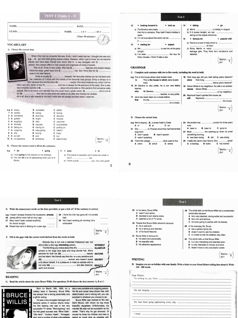 Test Units 1-3 | PDF