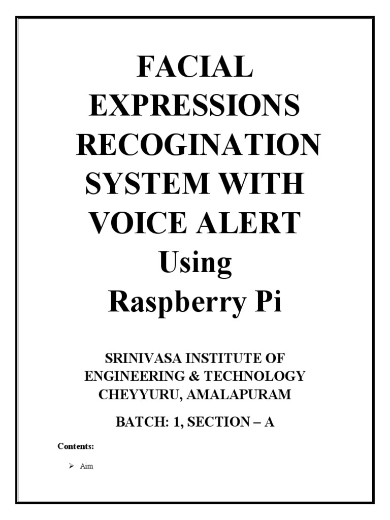 Batch - 1 Ece - A Section | PDF | Raspberry Pi | Computer Monitor