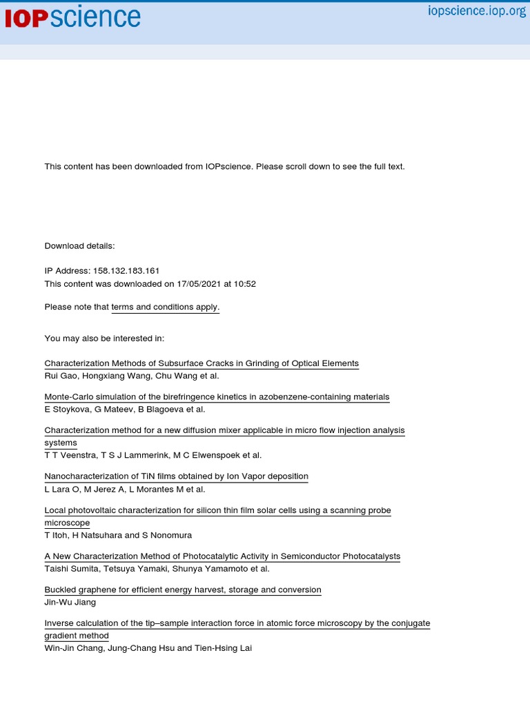 Introduction To Nanoparticles and Nanotechnology | PDF | Scanning Electron Microscope ...