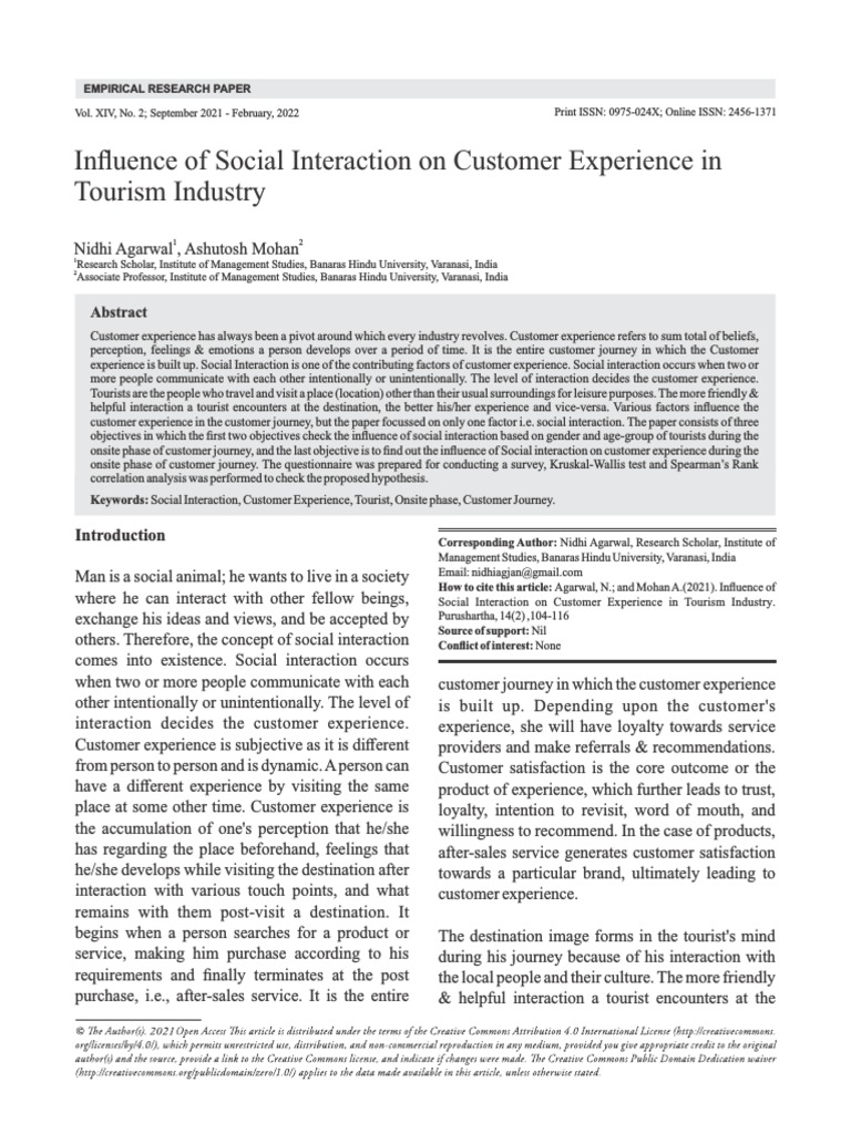 Social Interaction | PDF | Tourism | P Value