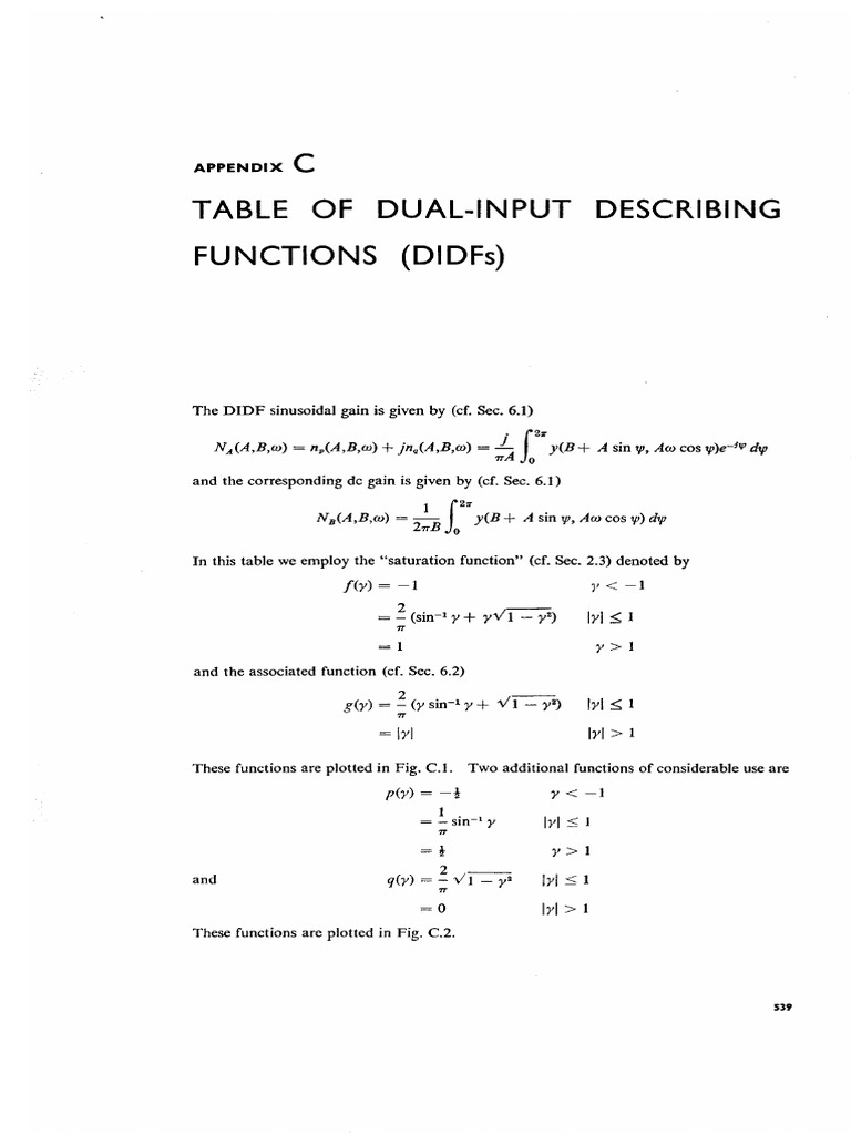 Multiple Input Describing Funtions And Nonlinear System Desing Apc Pdf Electronics