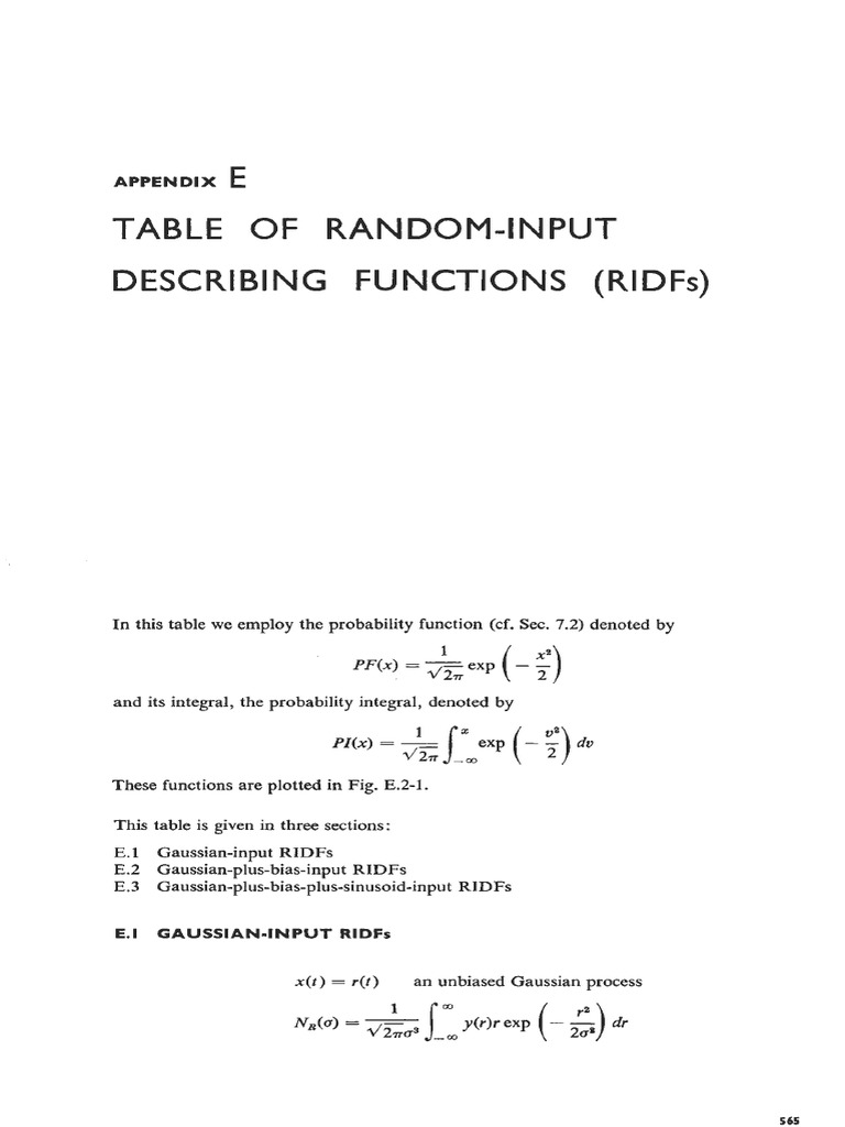 Multiple Input Describing Funtions And Nonlinear System Desing Ape Pdf Nonlinear System