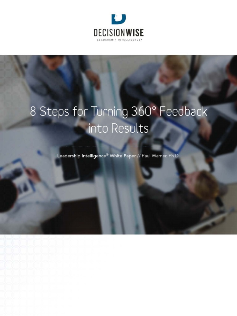 8 Steps for turning 360 degree feedback into result | PDF | Goal ...
