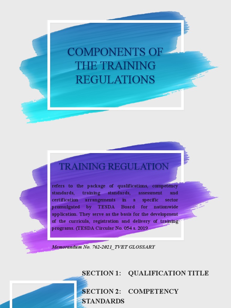Components of The Training Regulations | Download Free PDF | Competence (Human Resources ...