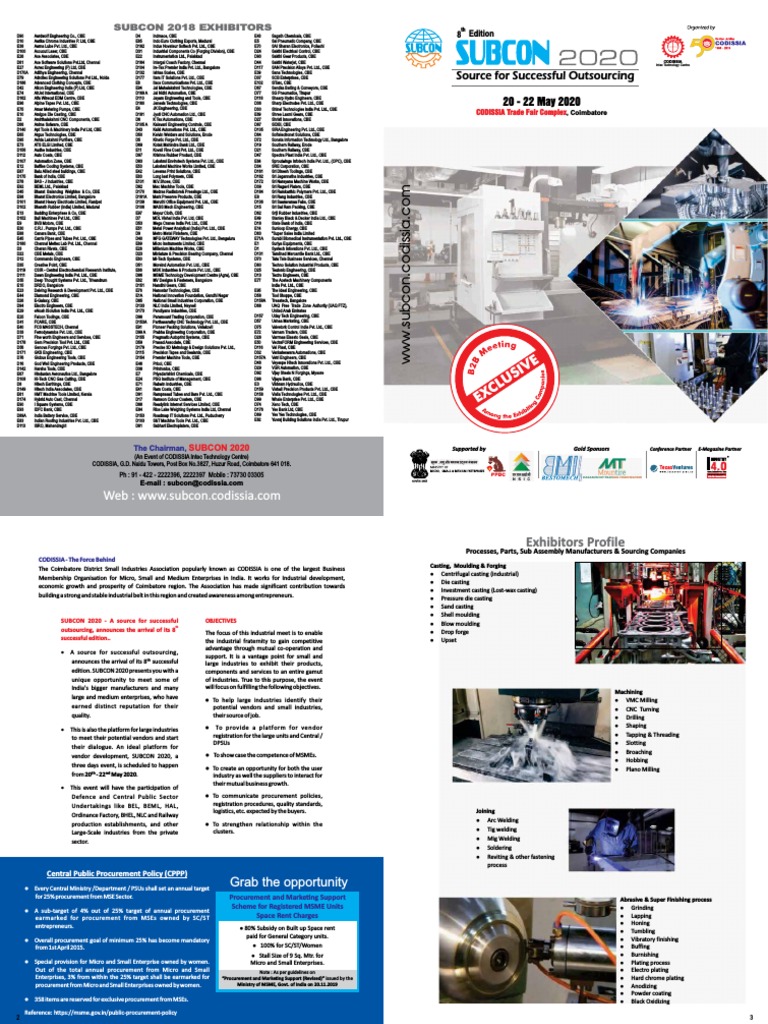 SUBCON 2020 - List | PDF | Procurement | Small And Medium Sized Enterprises