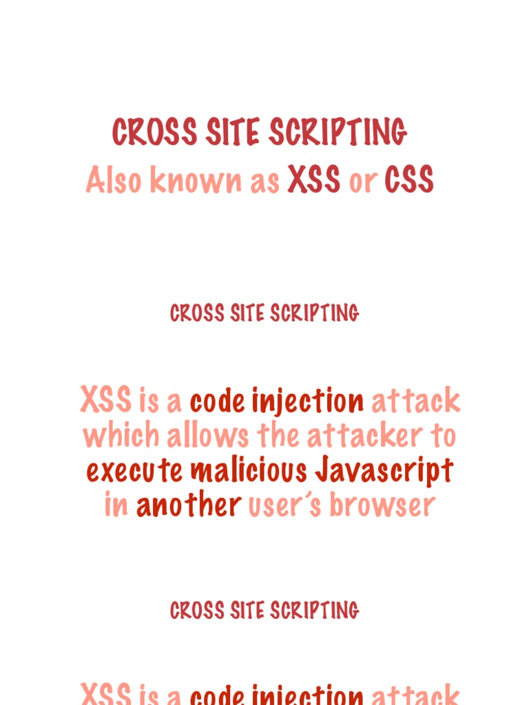 Cross Site Scripting Xss Css Also Known As Or Pdf Java Script 8885