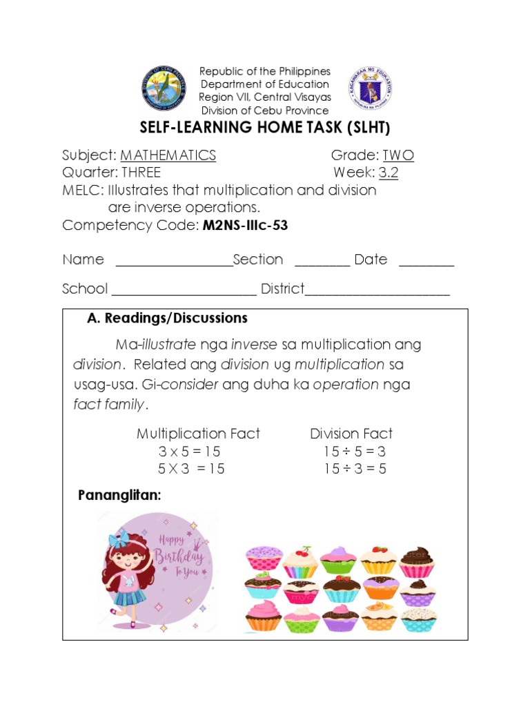 SLHT Math2 Q3 Week3.1 | PDF