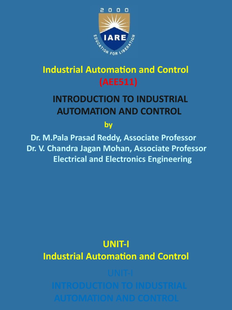 Introduction To Industrial Automation and Control | PDF | Control ...