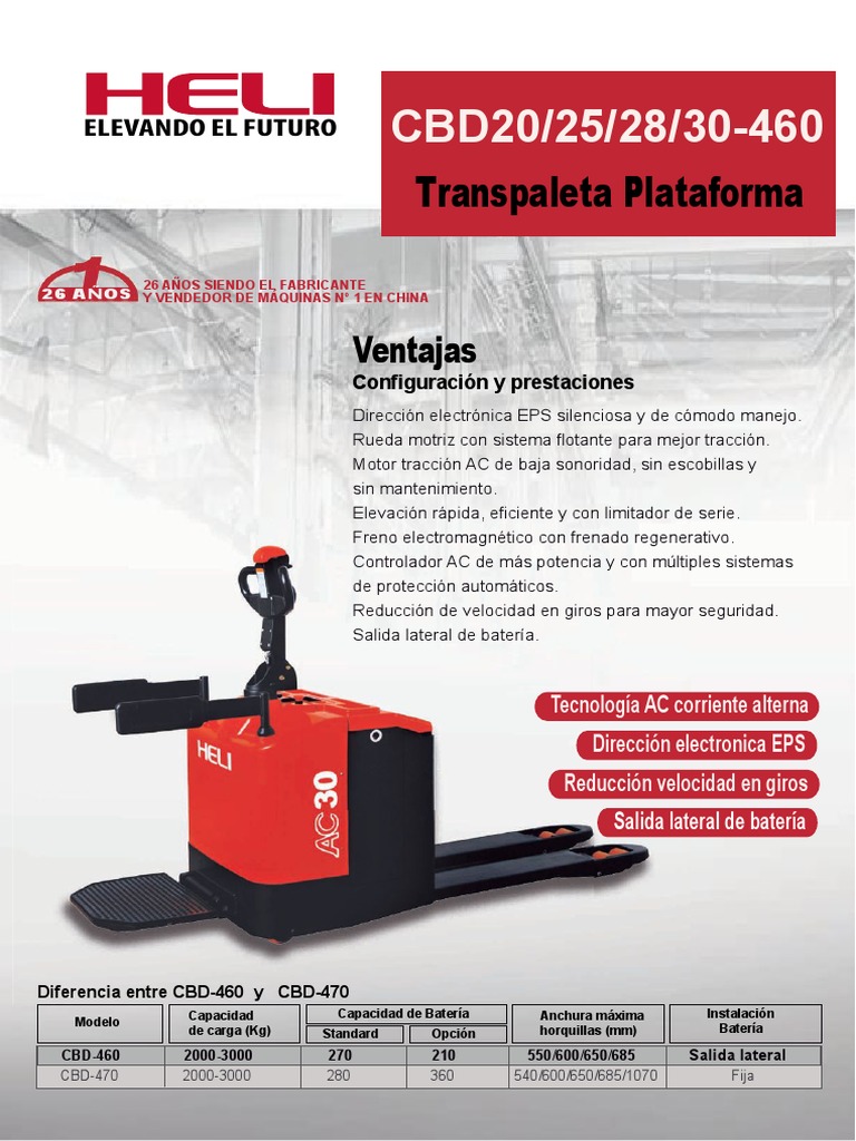 Heli Cbd25-460 Litio - Ficha Tecnica | PDF | Vehículos terrestres ...