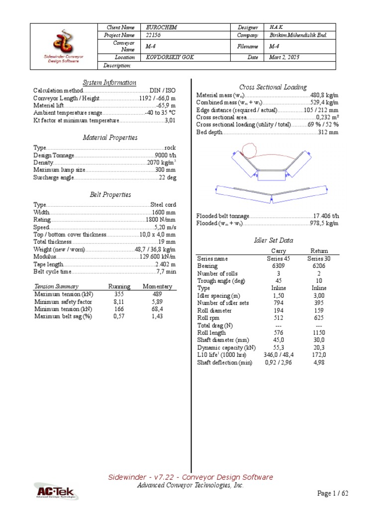 System Information Cross Sectional Loading | PDF | Belt (Mechanical ...