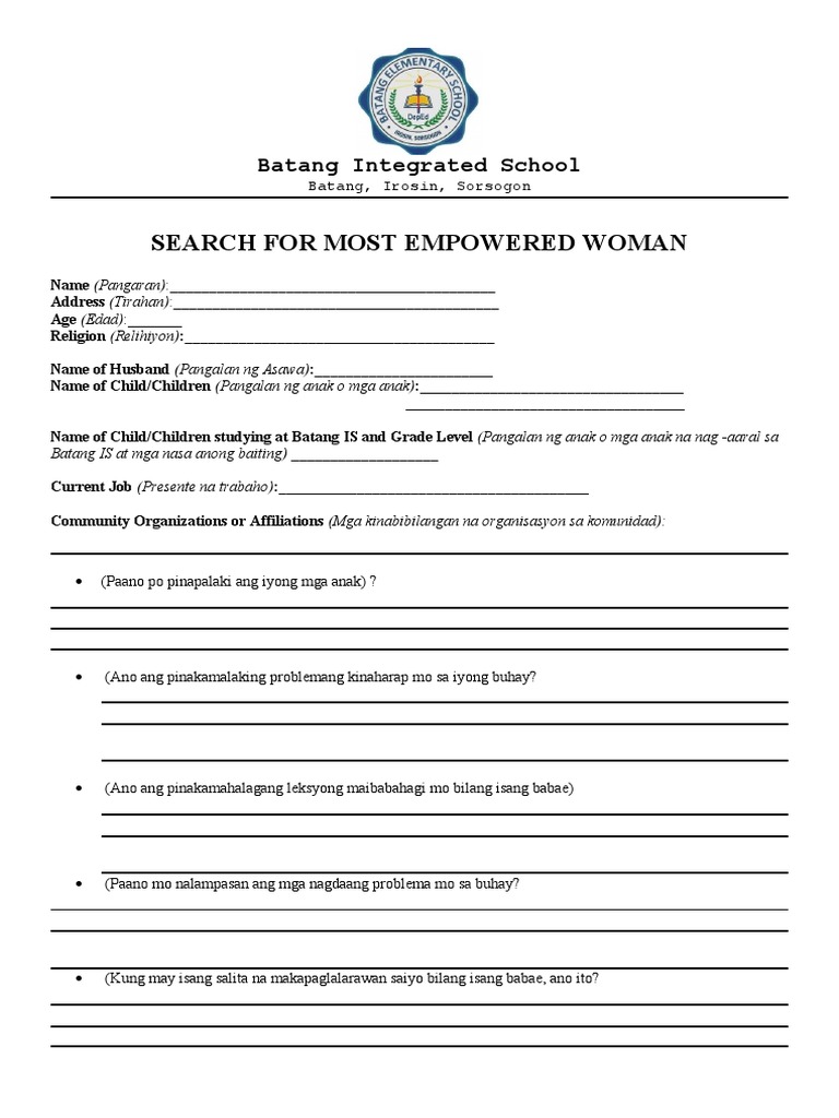 Interview Form | PDF