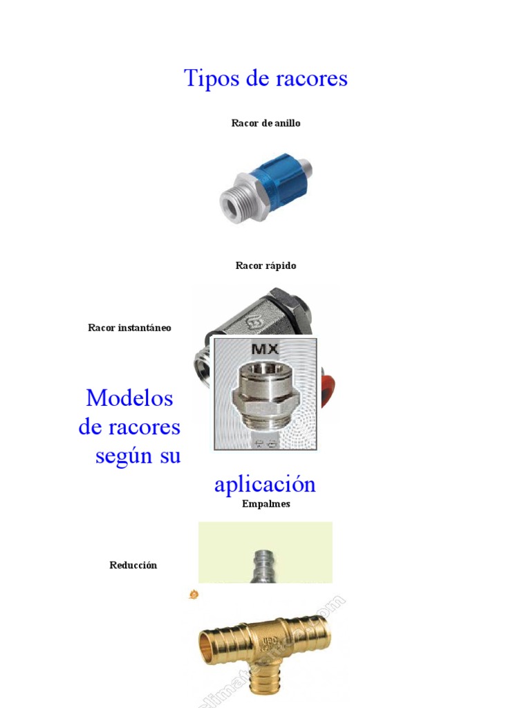 Tipos de Racores | PDF