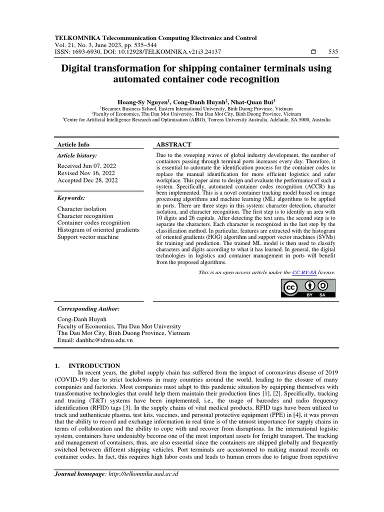 Digital Transformation For Shipping Container Terminals Using Automated 5214