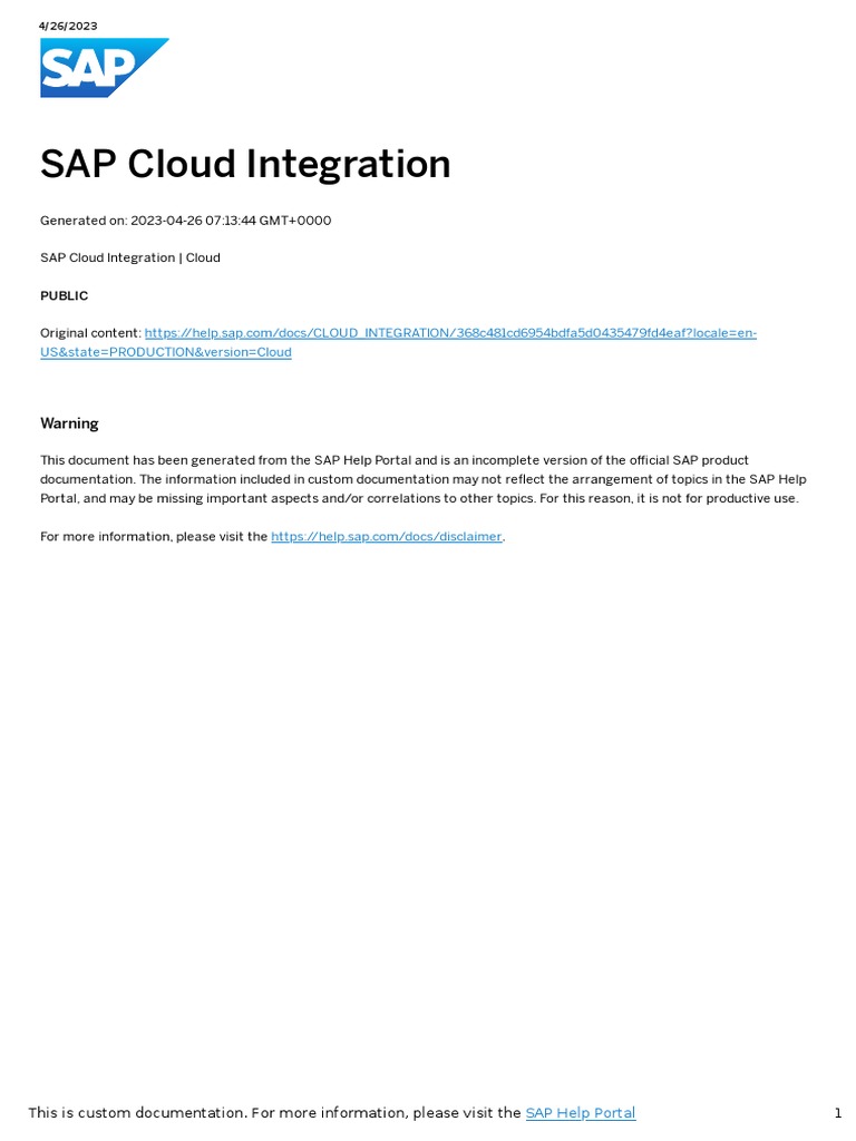 SAP Cloud | PDF | File Transfer Protocol | Cloud Computing