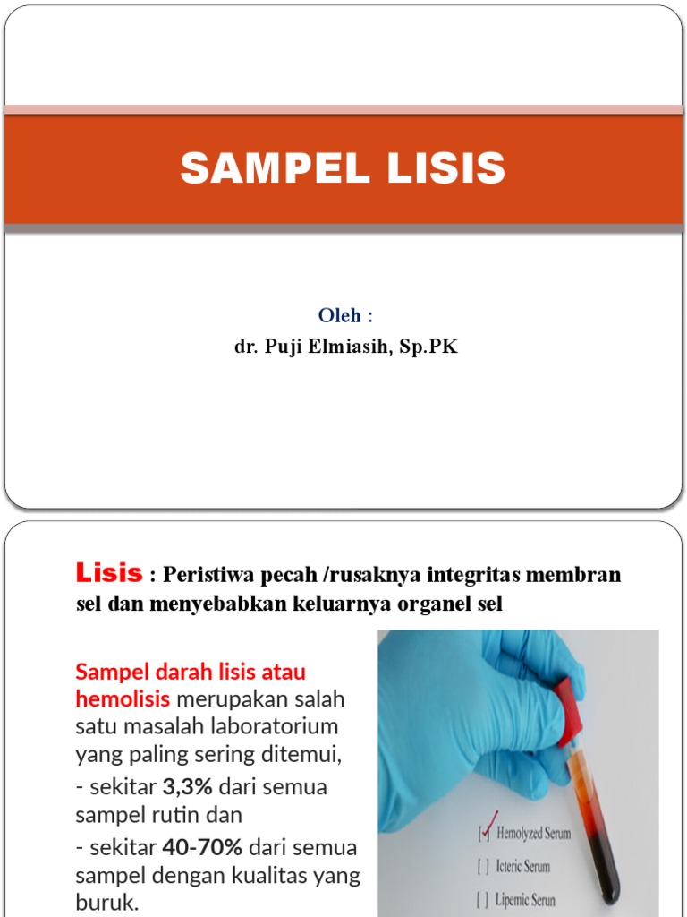 Sampel Lisis: Dr. Puji Elmiasih, SP - PK | PDF