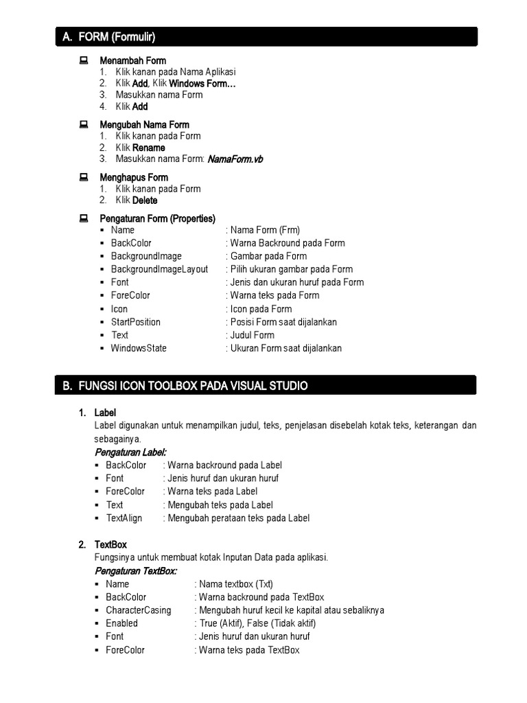 Fungsi Icon Toolbox Pada Visual Studio-1 | PDF