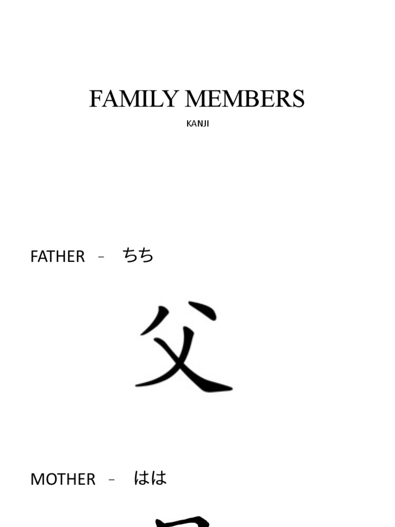 Family Members-Kanji | PDF
