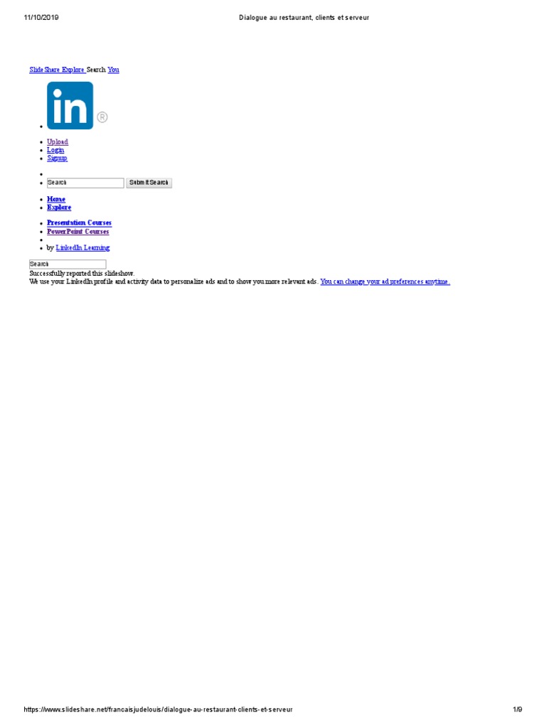Dialogue Au Restaurant, Clients Et Serveur | PDF | Computing