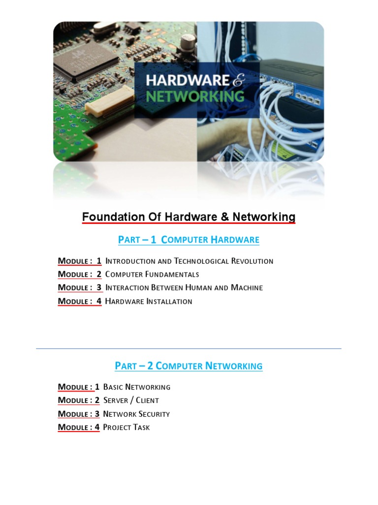 Foundation of Hardware & Networking | PDF | Computer Hardware | Programming
