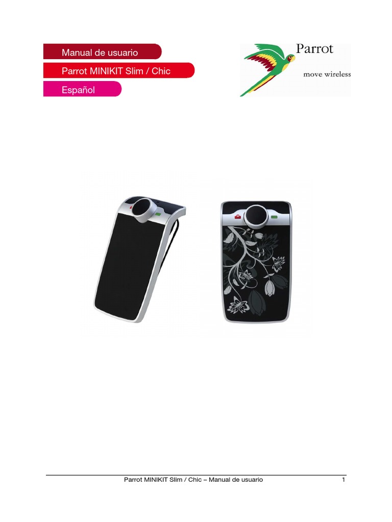 Parrot Mini Kit Slim | PDF | Asistente personal digital | Bluetooth