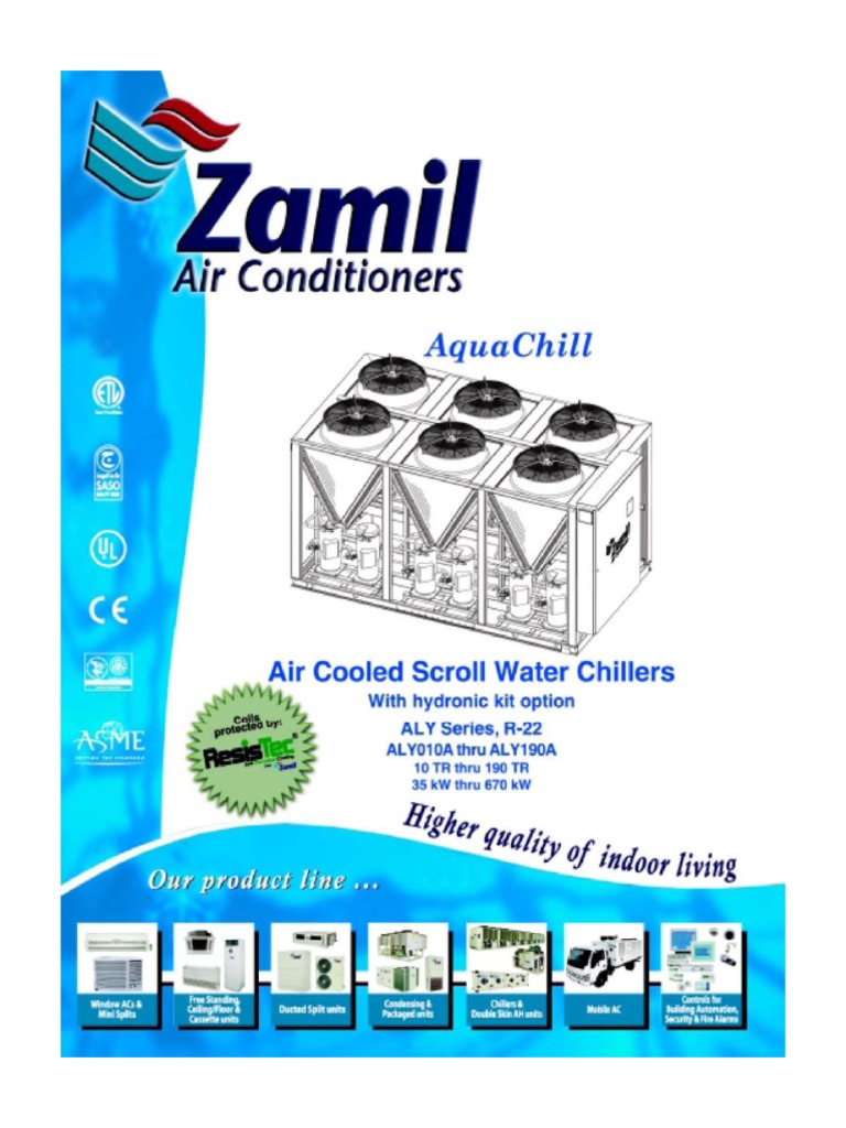 Zamil Air Conditioners Overview and Chillers | PDF | Heat Exchanger | Valve
