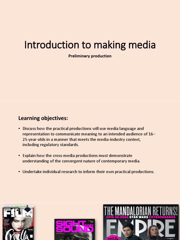 Introduction To Making Media: Preliminary Production | PDF | Websites ...