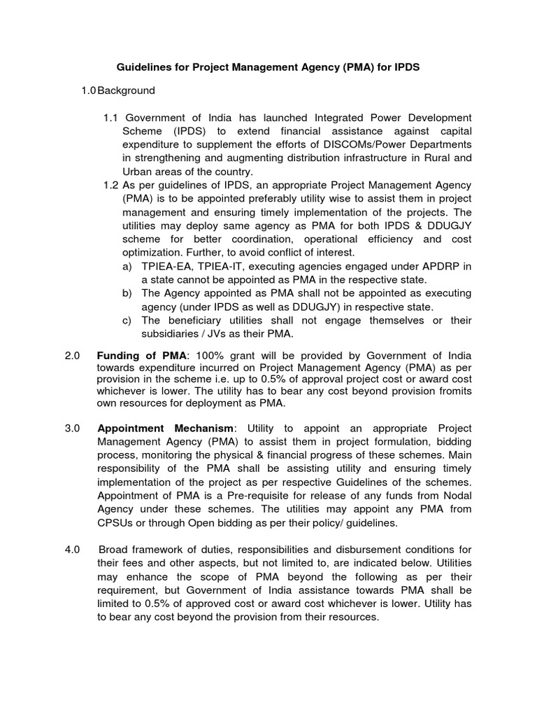 PMA Guidelines | PDF | Business | Economies