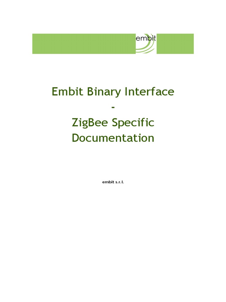 Embit Binary Interface - Zigbee Specific Documentation | PDF | Booting ...