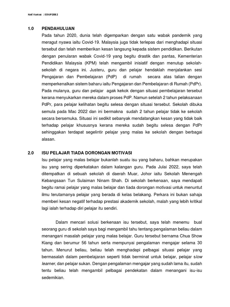 Isu Pembelajaran Pelajar Sekolah | PDF