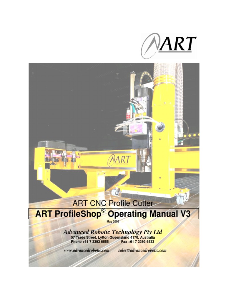 Art Profileshop Operating Manual V3: Art CNC Profile Cutter | PDF ...