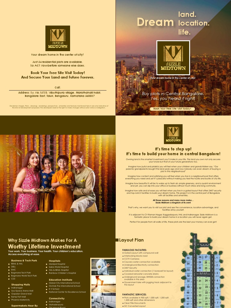 Sizzle Midtown Brocher Bangalore | PDF