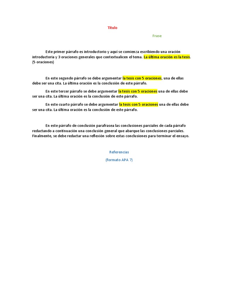 Formato de Ensayo Academico | PDF