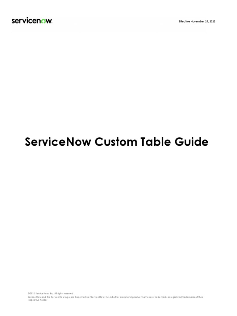 Custom Table Guide | PDF