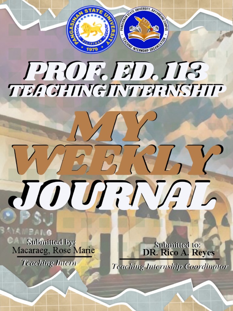 My Weekly Journal Macaraeg - Rose - Marie | PDF | Educational ...