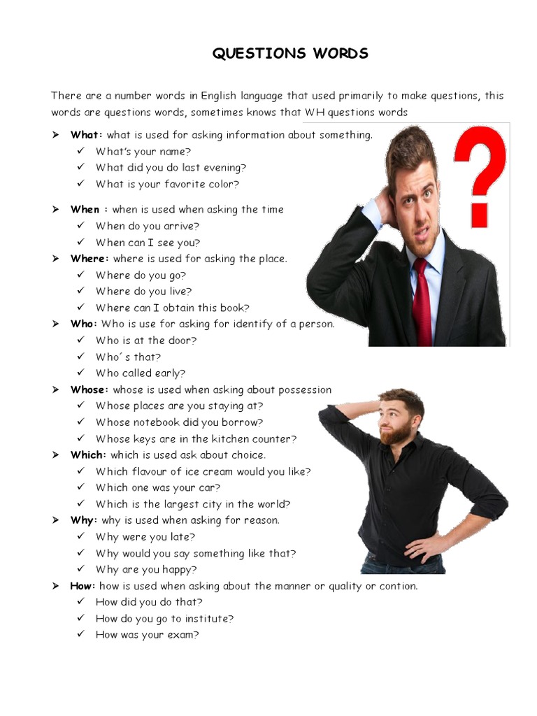 Questions Words | PDF