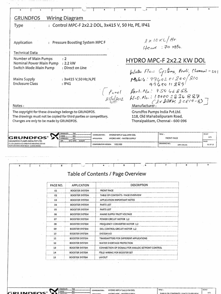 Cu 351 Pump Controller Panel Drawing | PDF | Power (Physics) | Electronics
