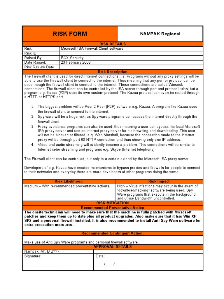 IT Security Risk Management | PDF | Proxy Server | Internet