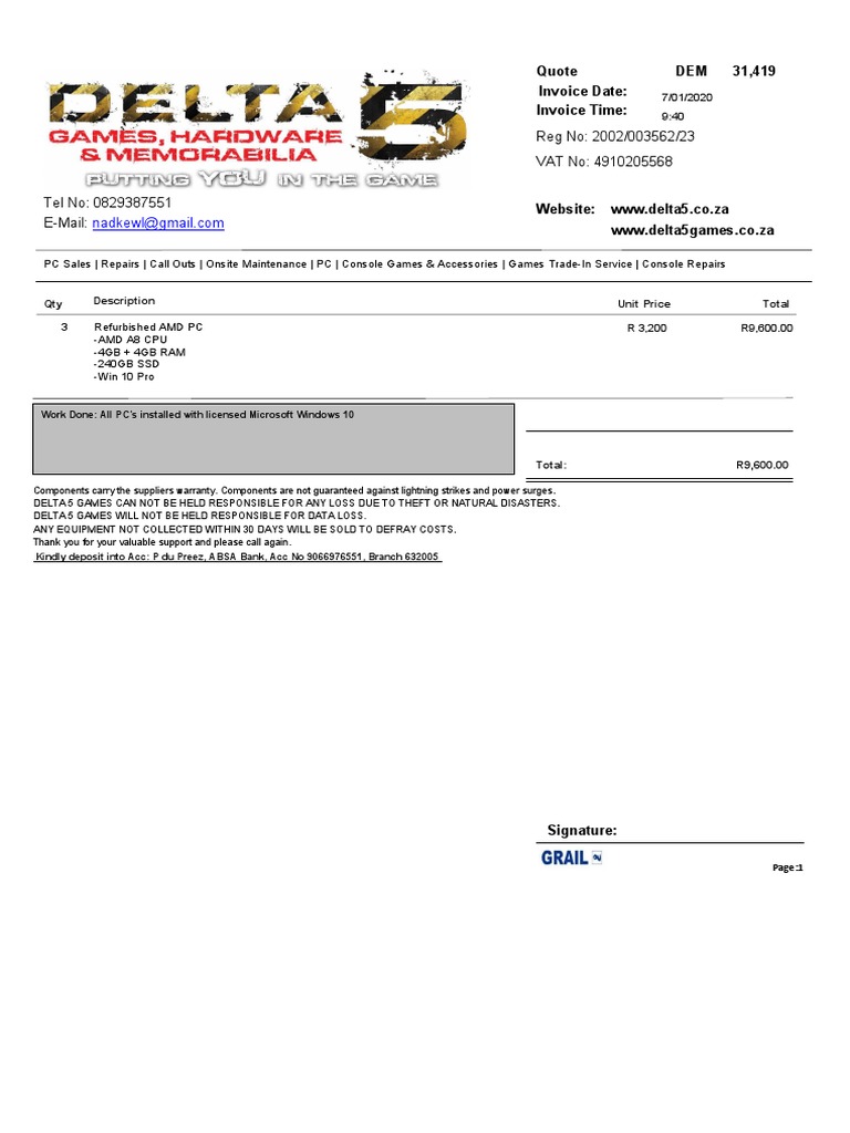 Refurbished AMD PC Quote | PDF | Software | Computing Platforms